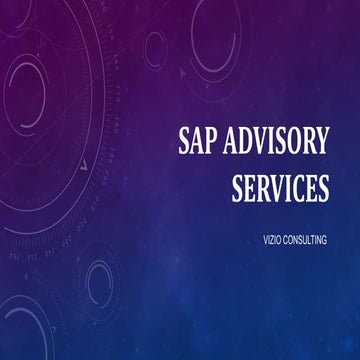 What Is SAP Advisory Services? | PPTX