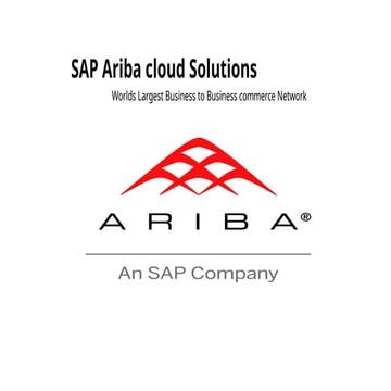 SAP Ariba Sourcing is a solution that helps organizations strategically ...