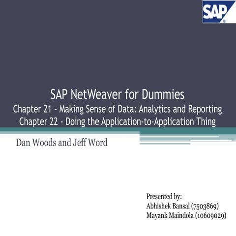 SAP Netweaver for Dummies | PPT