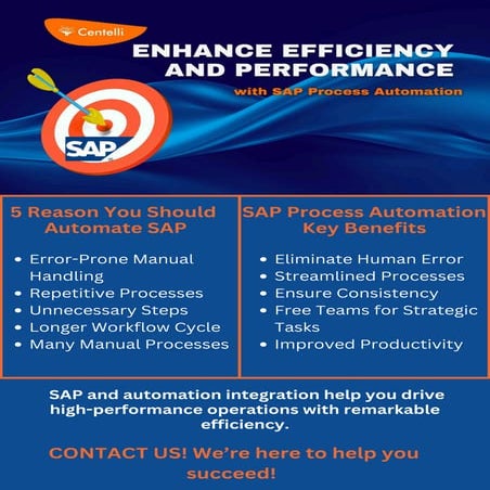 SAP Process Automation Services in Dubai - Centelli | PDF