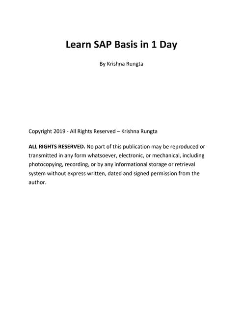 Sap Basis Daily Monitoring T Codes Pdf
