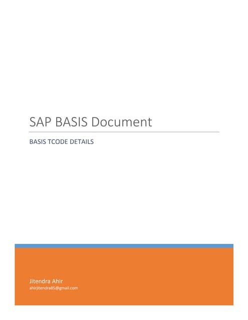 Sap transaction-codes-list | PDF