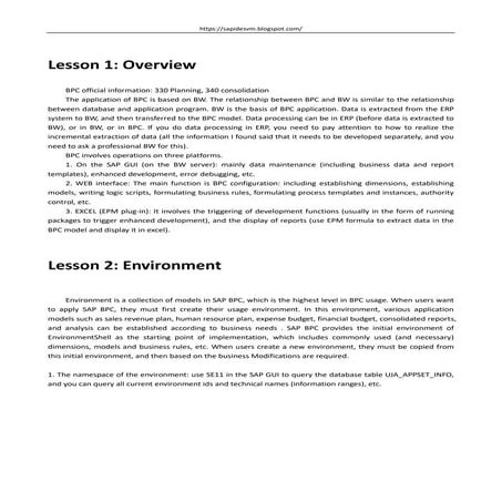 SAP BPC Learning Notes and Insights.docx