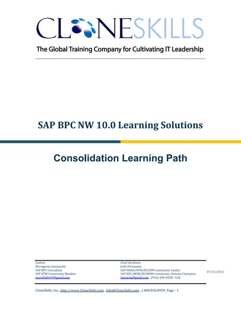 SAP BPC- Planning & Consolidation- Retail | PPT