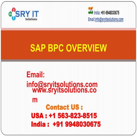 Sap bpc overview | PPT