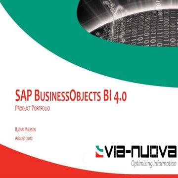 SAP BusinessObjects BI 4.x | PPTX