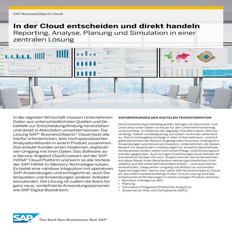 SAP Analytics Cloud - Deep Dive - Webinar | PDF