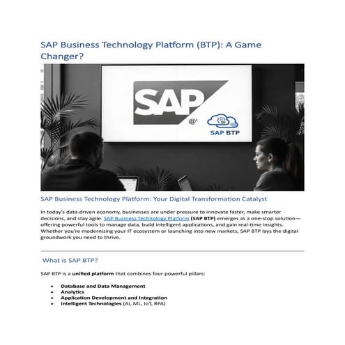 SAP Business Technology Platform (BTP) - A Game Changer- Web.pdf