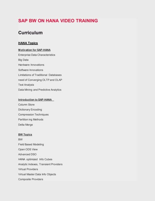 Sap abap on hana | PDF