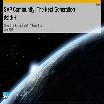 SAP Community - The Next Generation #sitHH | PPT