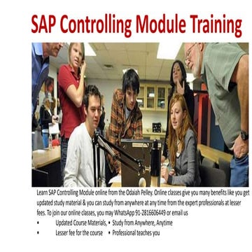 Sap controlling module training by odaiah pelley | PPTX