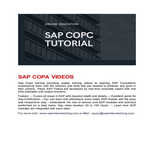 SAP COPC | DOCX
