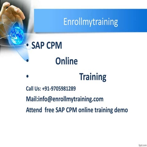 Sap cpm online training | PPT