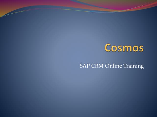 Sap Crm Training Ppt