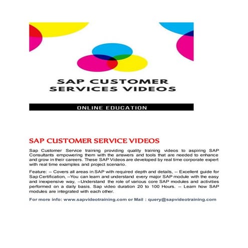 SAP CUSTOMER SERVICE | DOCX