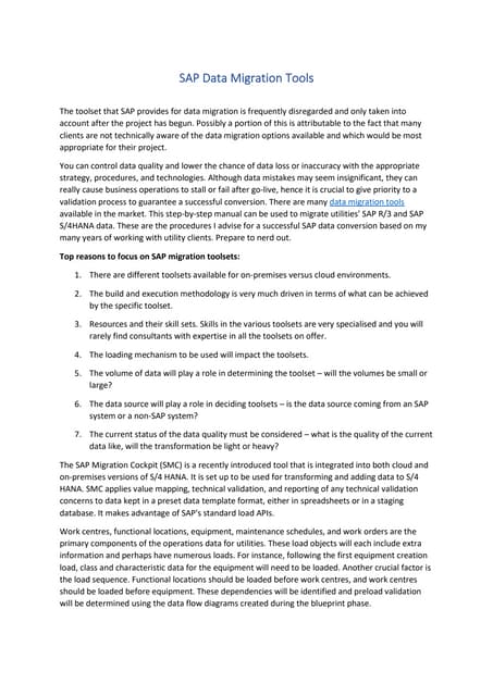 SAP Business One Data Transfer Workbench Tool | PDF | Databases | Computer Software and Applications