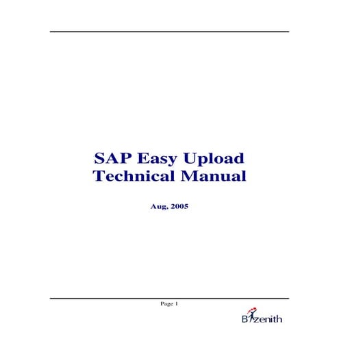 Sap Easy Upload | PDF