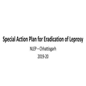 SAPEL(Special Action Plan for Elimination of Leprosy) NLEP ...