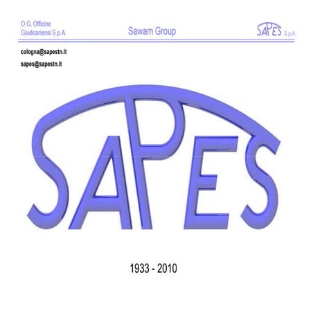 Sapes S.P.A. - pictures of some of our products | PDF
