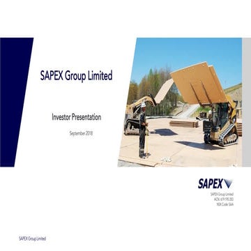 Sapex pitchbook september 2018 | PDF