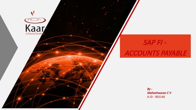 Sap Fi Accounts Payable Ap Presentation Pptx