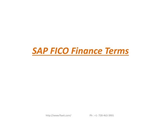 SAP FICO Overview | PPTX