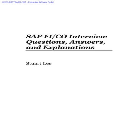 Sap fico interview_questions_preview | PDF