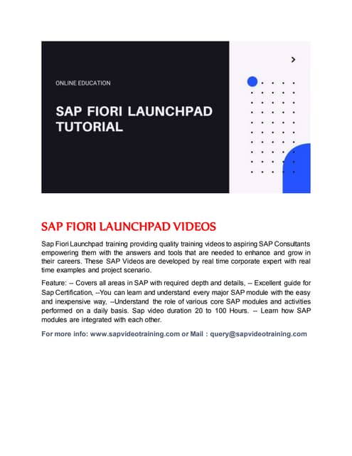 SAP FIORI | PDF