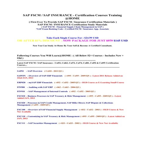 Sap Study Materials and certification exam dump | PDF