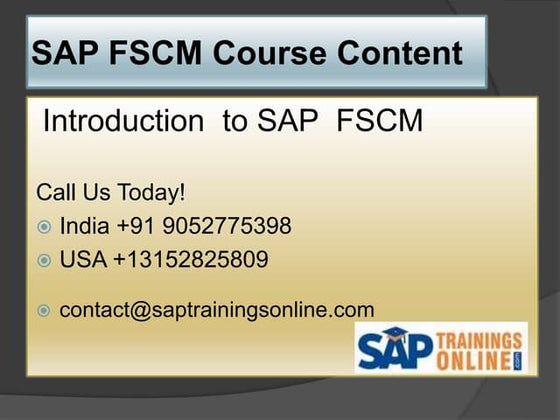 SAP FSCM Training Material | PDF