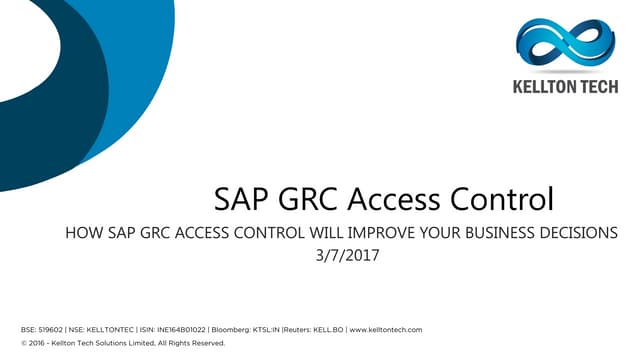 SAP Security & GRC Framework | PPTX