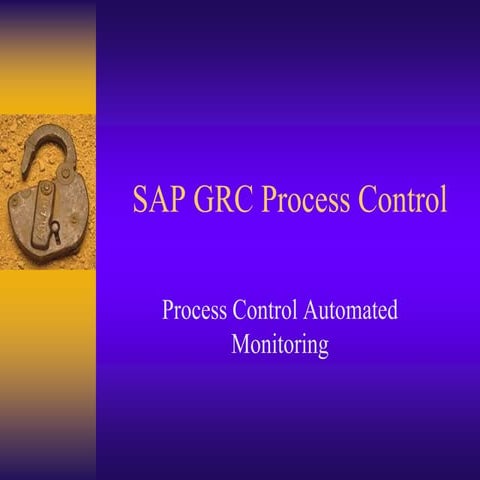 Sap Grc Process Control 100 Pptx Operating Systems Computer