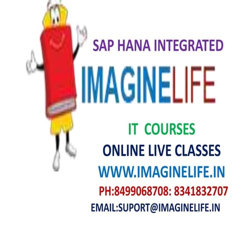 SAP HANA Integrated Online Course Training in Hyderabad | Imagine Life ...