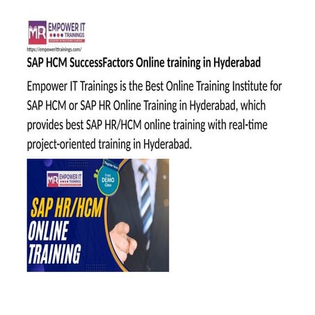 SAP HCM SuccessFactors Online training in Hyderabad | PPT