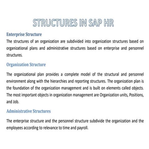 SAP hr EP OM Personnel Administration Structures.pptx