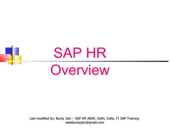Sap hcm overview | PPT | Cloud Computing | Internet
