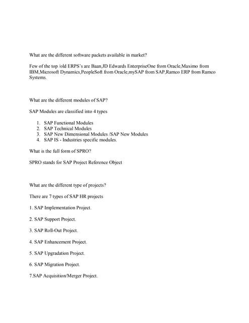 Understanding processing classes in sap | PDF