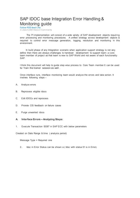 EZDOC - SAP IDOC Management Simplified | PDF