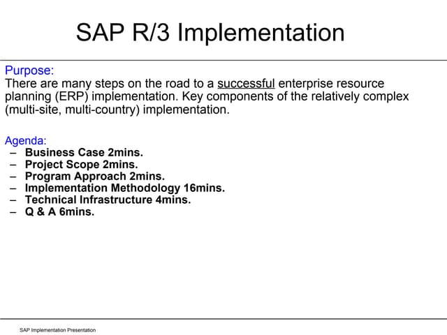 Sap Business Implementation