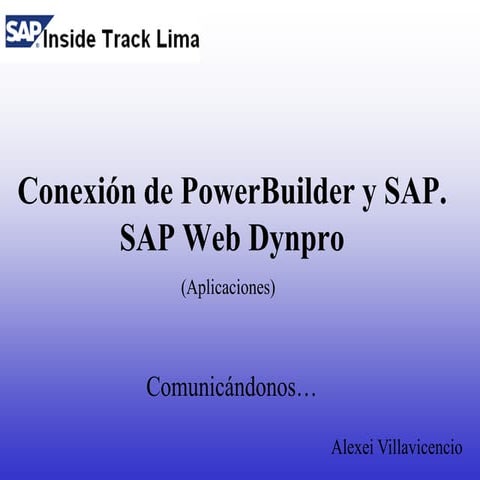 Sesión 06: SAP y Power Builder | PPTX