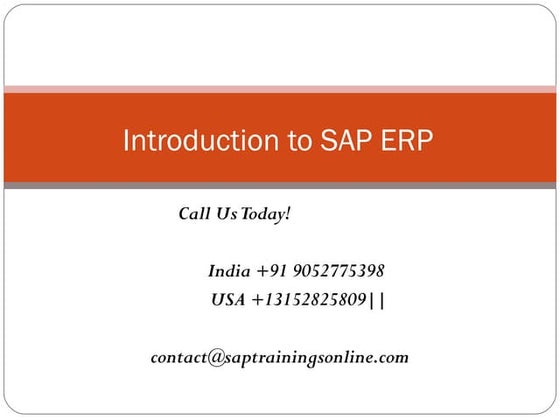 Sap Erp Introduction Ppt 2713