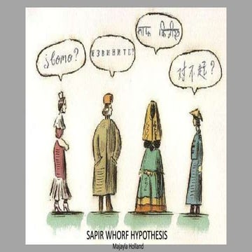 Sapir whorf hypothesis | PPTX
