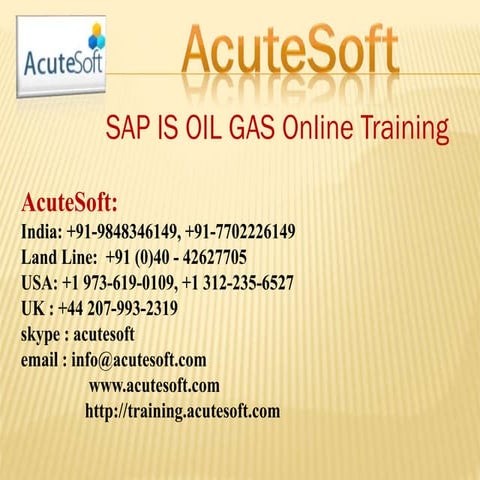 SAP IS OIL GAS ONLINE TRAINING | PPSX
