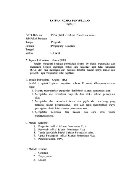 Infeksi Saluran Pernafasan Akut (ISPA) | PPT