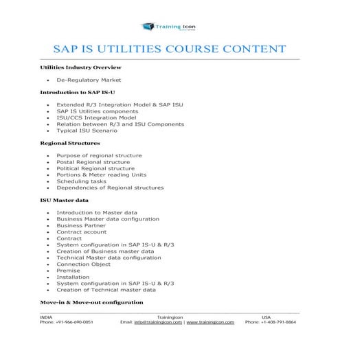 Sap Utilities Online Training Pdf