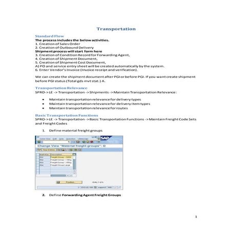 Sap LE transportation management | PDF