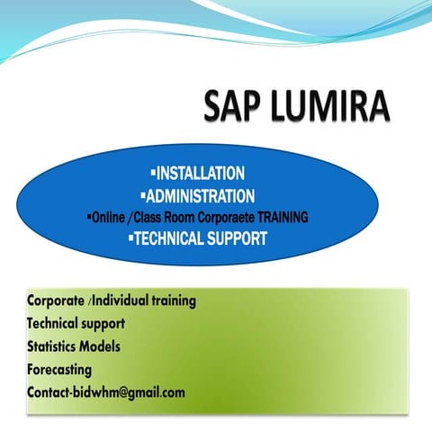 Sap lumira training | PPTX