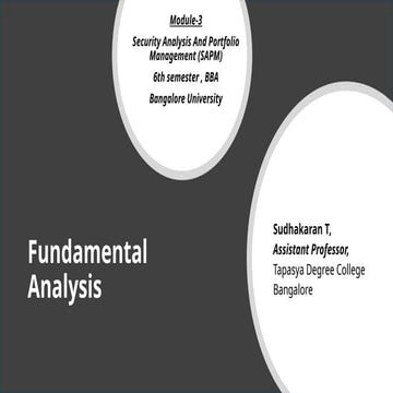 Fundamental Analysis/ SAPM/Module-3/ Bangalore university | PPTX