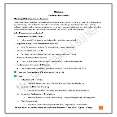 M-3/SAPM /BBA 6th semester /BU/ NEP/2025 | PDF