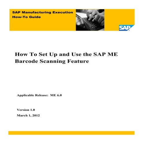 Sap Me How To Guide Barcode Scanning Pdf
